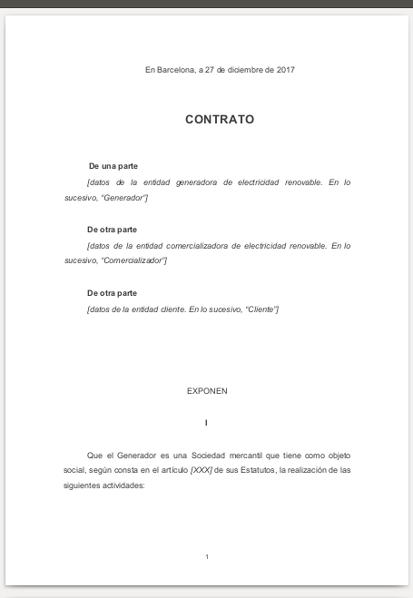 Contrato genérico de compra de electricidad renovable - ES | Greenpeace ...
